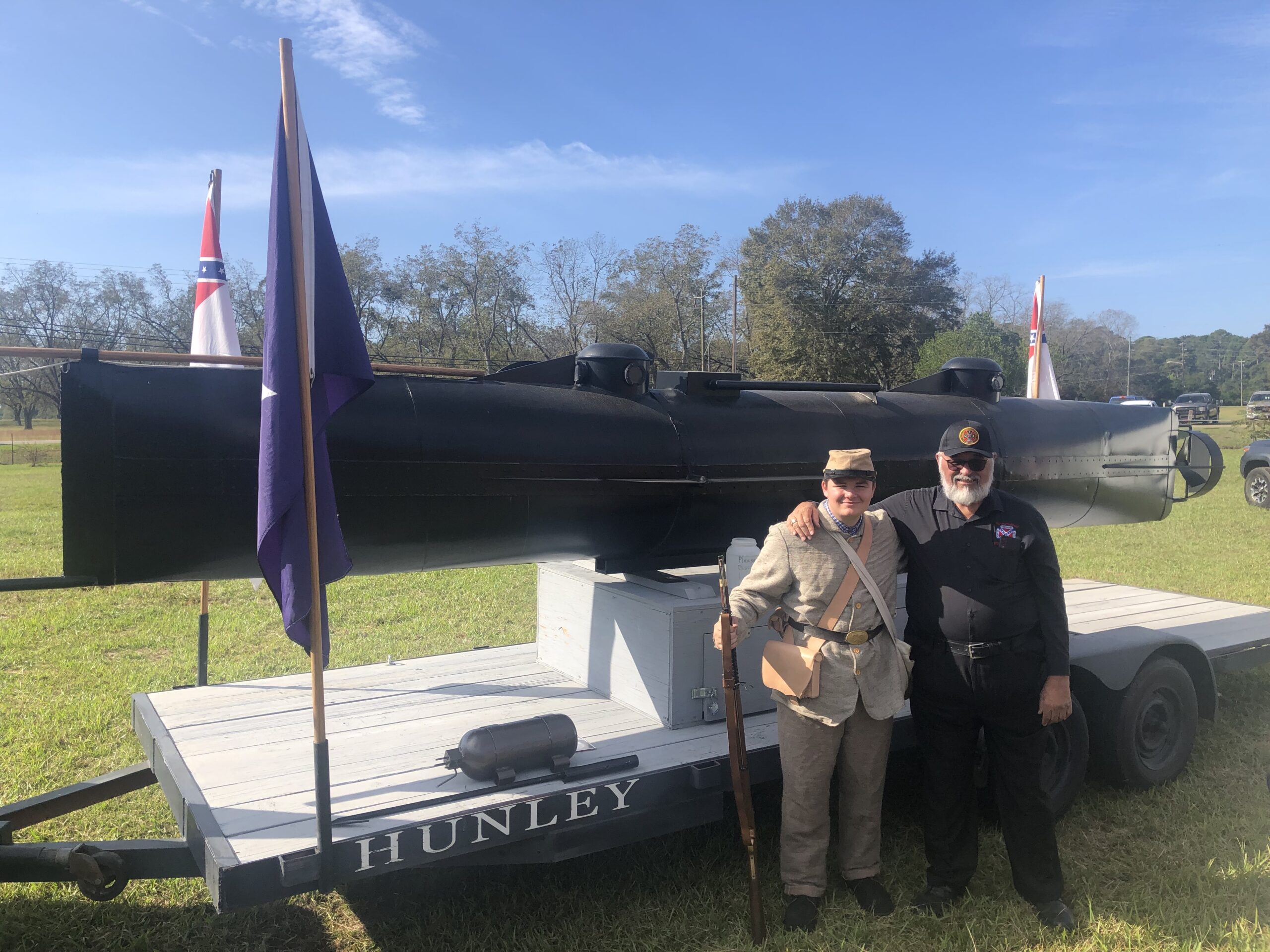 Half-scale replica of the H. L. Hunley displayed at the Leslie Sugar Cane Festival | Americus ...